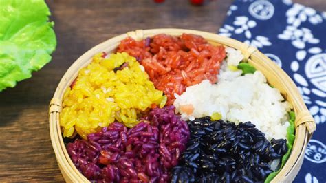 广西壮族三月三彩色糯米饭 小吃美食 食品餐饮 摄影 汇图网www huitu