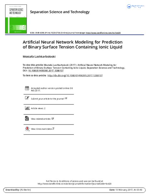 pdf artificial neural network modeling for the prediction of oil