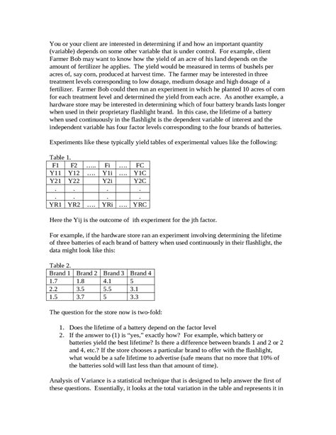 Notes On Design Of Experiments Stat 3140 Docsity