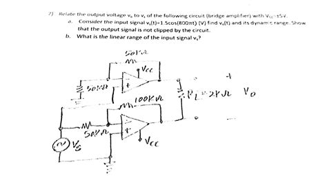 Solved Relate The Output Voltage Vo To Vs Of The Following Chegg Com