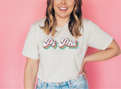 Pi Beta Phi Pi Phi Sorority Rainbow Bella Canvas Unisex Etsy