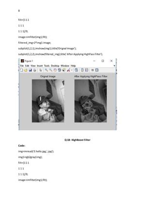 Manual Of Image Processing Lab DOCX