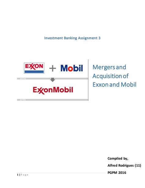 Merger Of Exxonmobil Corporation V2