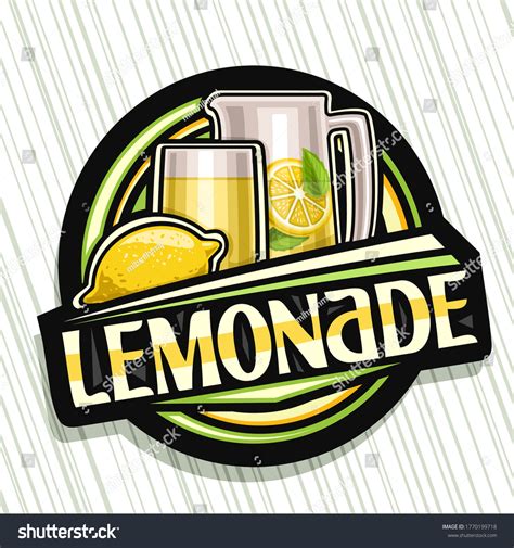 Vector Logo Lemonade Dark Decorative Sign Stock Vector Royalty Free