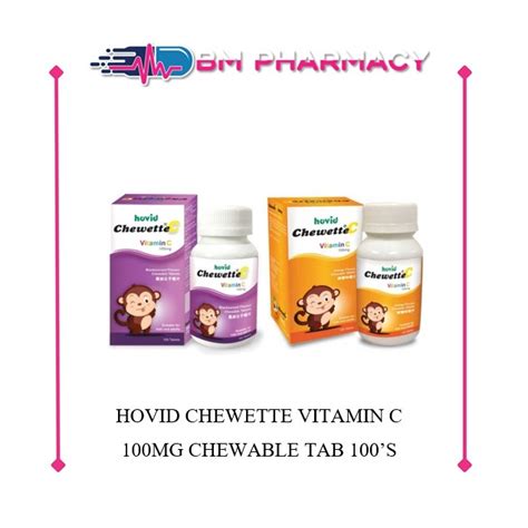 Hovid Chewette Vitamin C 100mg 100s Chewable Tab Shopee Malaysia