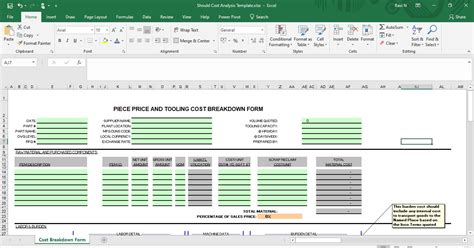 Cost Per Unit Excel Template