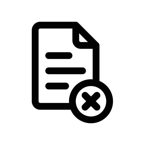 Delete File Icon Vector Line Icon For Your Website Mobile Presentation And Logo Design