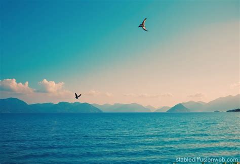 Sea Bird And Tree Stable Diffusion Online