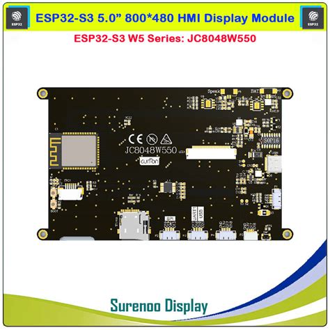 guition esp32 s3 n16r8 w5 series 5 0 inch ips 800 480 high definition