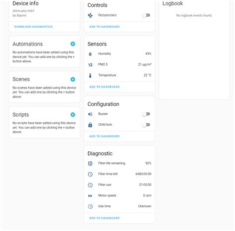 Xiaomi Air Purifier 4 Lite Zhimiairprmb1 Missing Custom Fan Speed