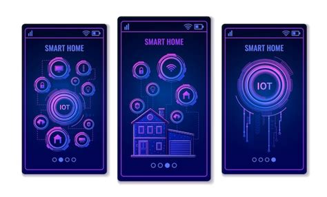 Premium Vector Iot App Design In Gradient Design