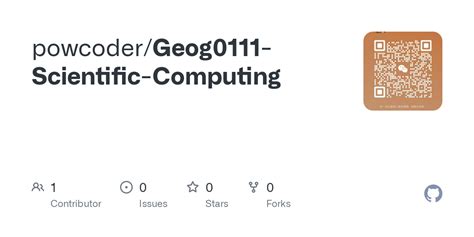 GitHub Powcoder Geog Scientific Computing