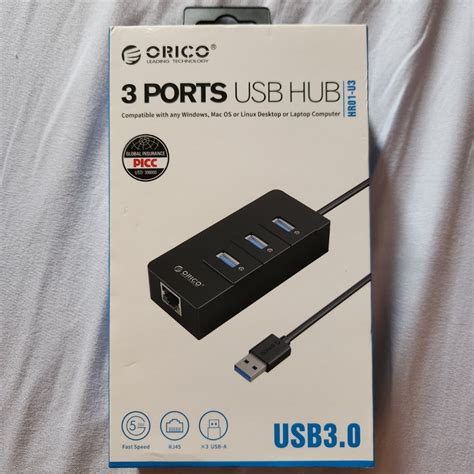 3 Ports USB Hub With LAN Port USB 3 0 Computers Tech Parts Accessories Networking On