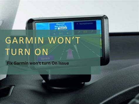 PPT Fix Garmin Wont Turn On Issue PowerPoint Presentation Free