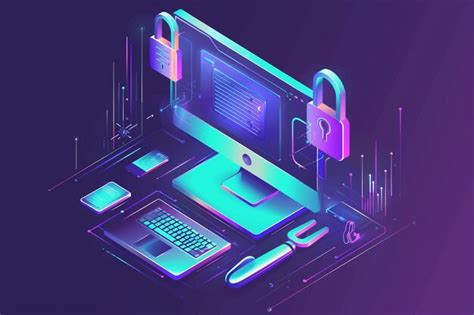 Premium Photo Computer Security With Login And Password Padlock