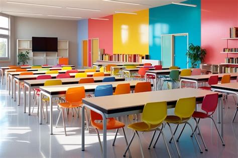 Premium Ai Image Modern School Classroom