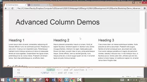 Advanced Bootstrap Layouts Part 1 Offset Youtube