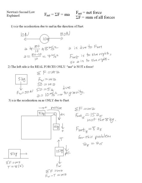 Newton Laws Worksheet Answers E Streetlight Com