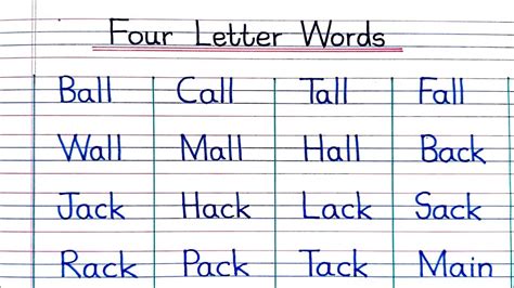 4 Letter Hard Words 4 Letter Words Remoeq