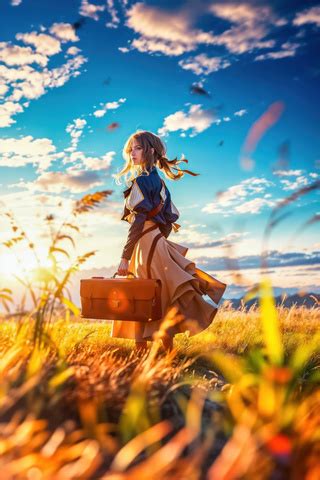 320x480 Anime Girl Journey Beyond The Fields Apple Iphoneipod Touch
