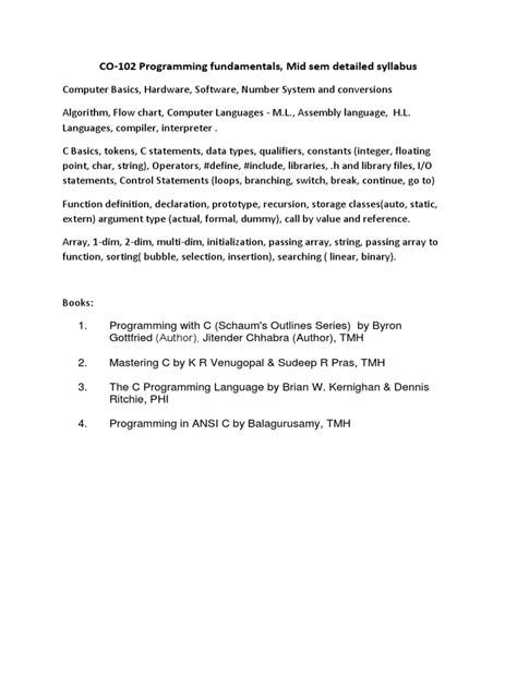 Co 102 Detailed Syllabus Pdf