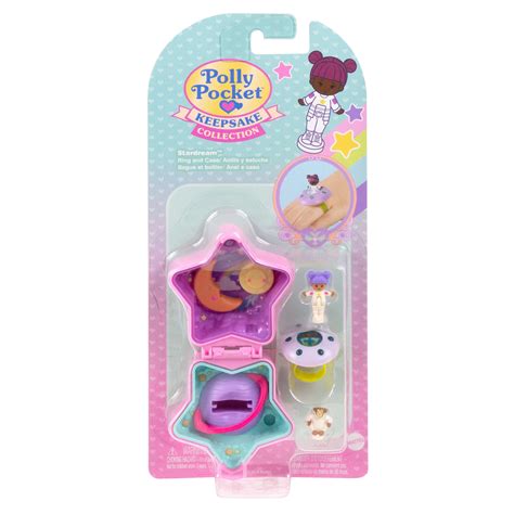 Polly Pocket Collector Stardream Ring And Case Heritage Micro Dolls
