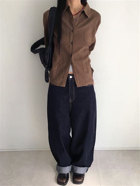 샵오르 논페이드 벌룬 생지 데님팬츠