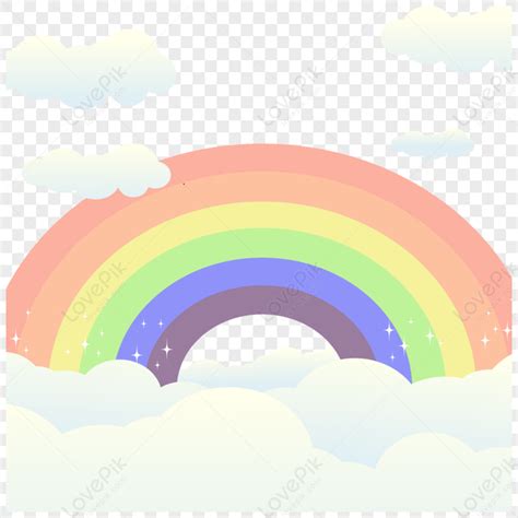 흰색 귀여운 구름 종이 잘라 무지개 배경 우주 일러스트 하늘 일러스트미술만화 Png 일러스트 무료 다운로드 Lovepik