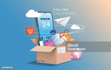 모바일 응용 프로그램의 온라인 쇼핑 상점 스마트 비즈니스 마케팅 개념입니다 벡터 Illustration20221102 3차원 형태에 대한 스톡 벡터 아트 및 기타 이미지