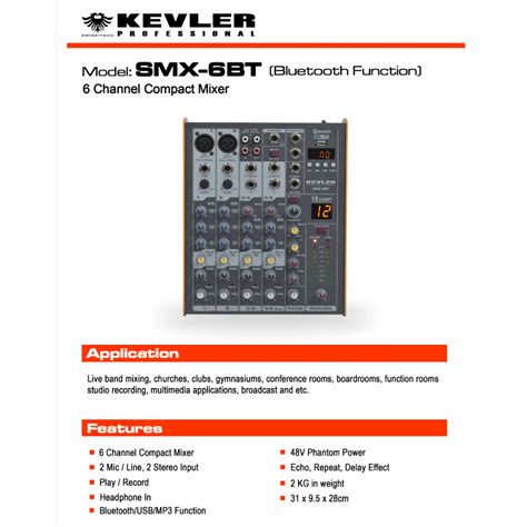 Kevler Compact Mixer SMX 6BT Shopee Philippines