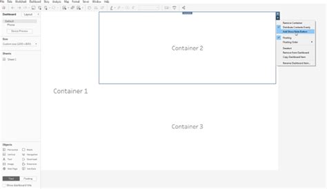 How To Show Hide Containers In Tableau To Tell An Effective Story The Data School Down Under