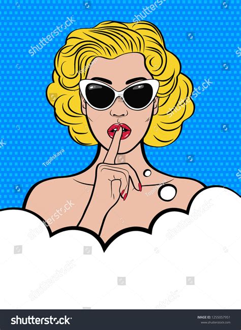 Pop Art Illustration Sexy Girl Glasses Stock Vector Royalty Free 1255057951 Shutterstock