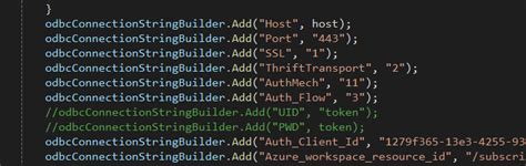An Error Occurred When Using Odbc And Managed Identity To Link Azure Databricks In The Net Core
