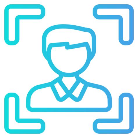 Face Recognition Generic Gradient Icon