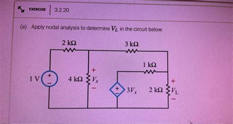 Solved A Apply Nodal Analysis To Determine VL In The Chegg