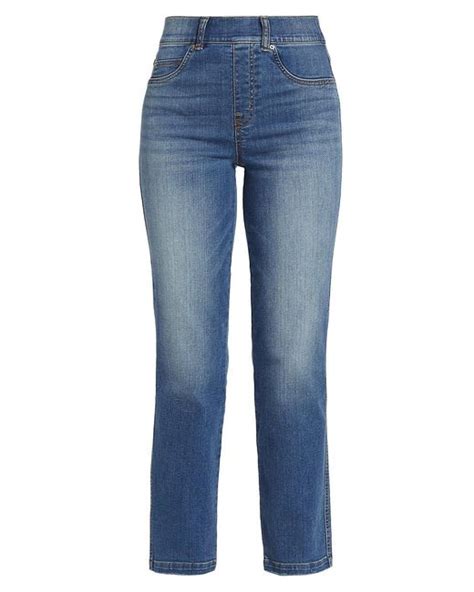 Spanx Straight Leg Ankle Jeans In Blue Lyst