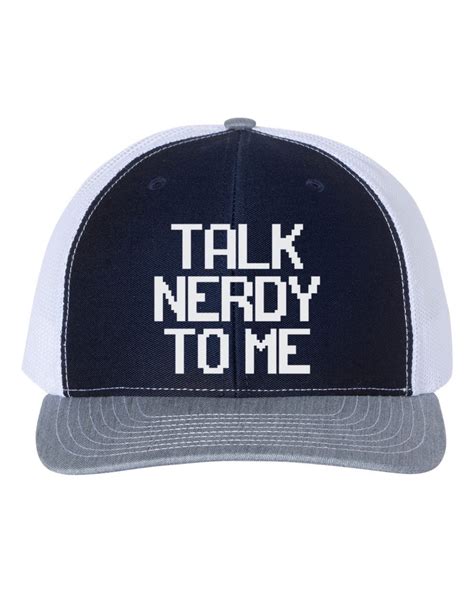 Nerd Hat Talk Nerdy To Me Nerd Cap Trucker Hat Snapback Nerd Apparel Gamer Hat Computer