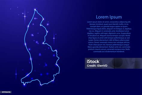 배너 포스터 벡터 일러스트 레이 션의 인사말 카드에 대 한 등고선 네트워크 블루 빛나는 공간 별에서 지도 리히텐슈타인 0명에 대한 스톡 벡터 아트 및 기타 이미지 Istock