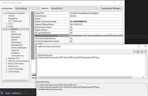 Path Fatal Error “lnk1104 Cannot Open File Libcbclib” When I