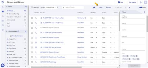 Export Tickets From Desk365 Desk365