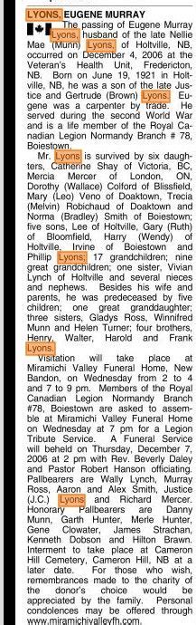 Eugene Murray “murray” Lyons 1921 2006 Find A Grave Memorial