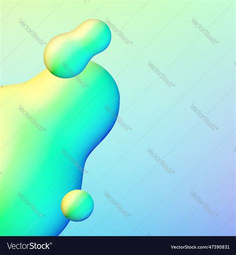 Fluid Design Liquid Blobs With Vibrant Intense Vector Image