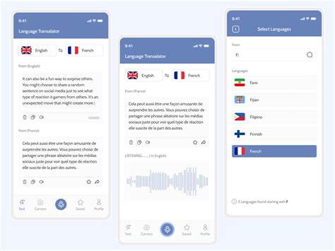 Translator App Ui Design Behance