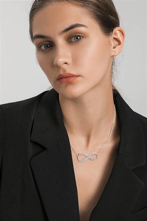 Personalized Sterling Silver Infinity Necklace With Name Custom 18k Gold Plated Name Necklace