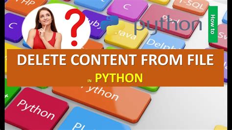 File Handling Deleting Content From File In Python Youtube