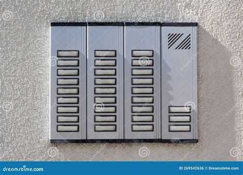 Internal Intercom With A Handset For Conversation And A Video Surveillance Screen Stock Image