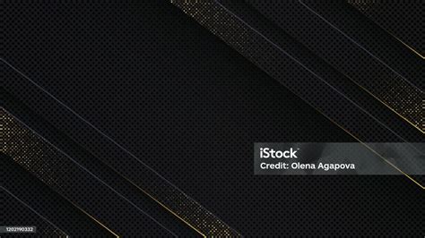 검은 겹침 레이어와 탄소 럭셔리 추상적 인 배경 고급 황금 빛 점과 텍스처 카본 검은색에 대한 스톡 벡터 아트 및 기타 이미지 검은색 금 금속 금색 Istock