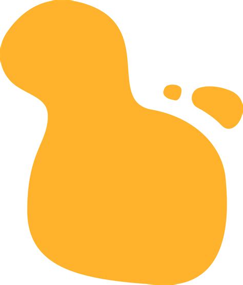 Freestyle Shape Abstract Art With Yellow Color 12628376 Png