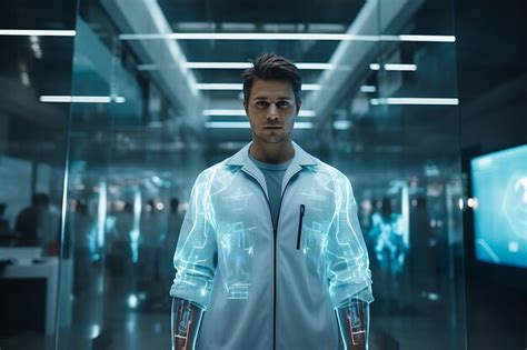 Premium AI Image Photoshoot Of AI Augmented Healthcare Showcasi Ai Ethics Data Privacy Concept