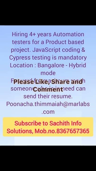 Hiring Automation Testers Automationtester Youtube